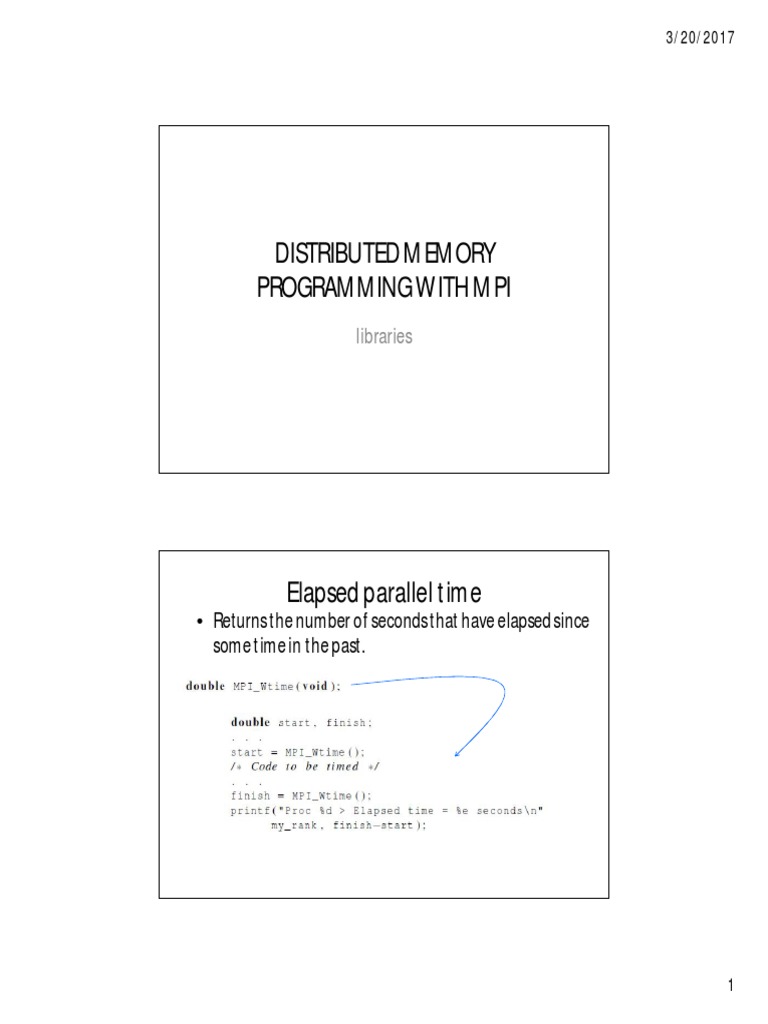 Distributed Memory Programming With Mpi: Libraries | PDF