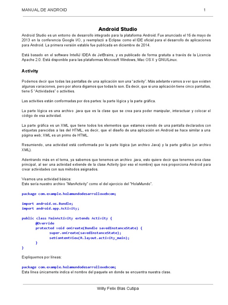 Android | PDF | Java (lenguaje de programación) | Hilo (Computación)