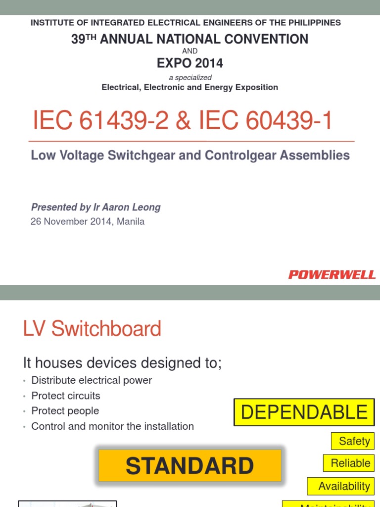 IEC 6142 2 Low Voltage Switchgear and Controlgear Assemblies | PDF ...