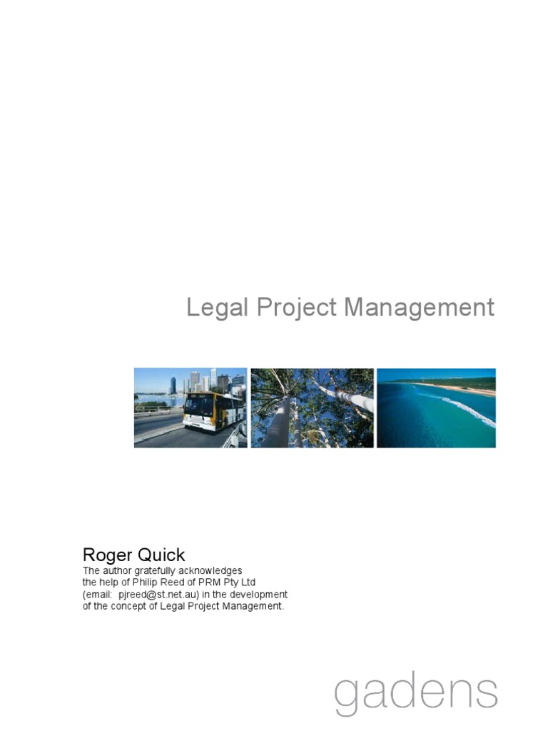 Legal Project Management: Roger Quick | PDF | Project Management | Risk ...