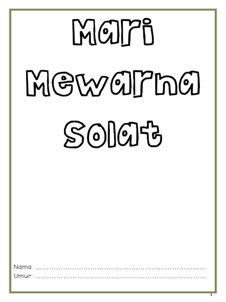 Mari Mewarna Solat PDF | PDF | Seni & Disiplin Bahasa | Kajian Bahasa Asing
