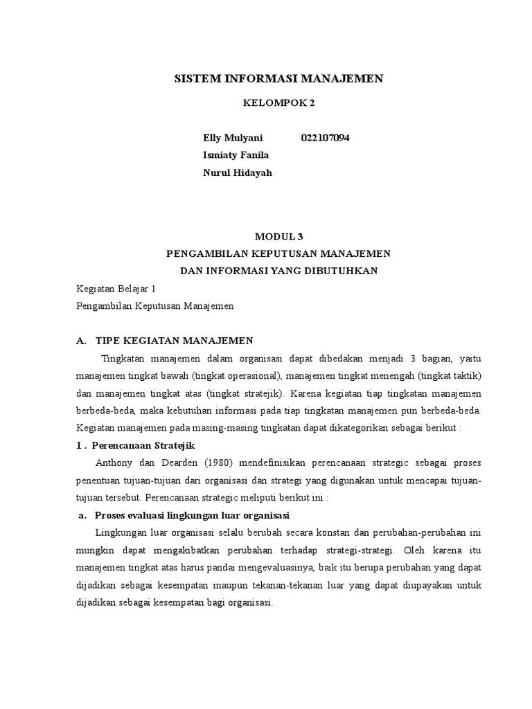 Resum Sim Modul 3 Kel 2 | PDF | Karier & Perkembangan