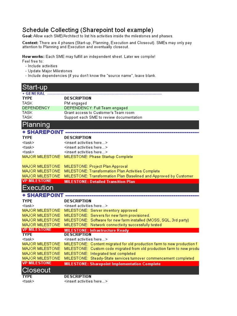 Schedule Collecting Sharepoint Tool | PDF | Share Point | Software