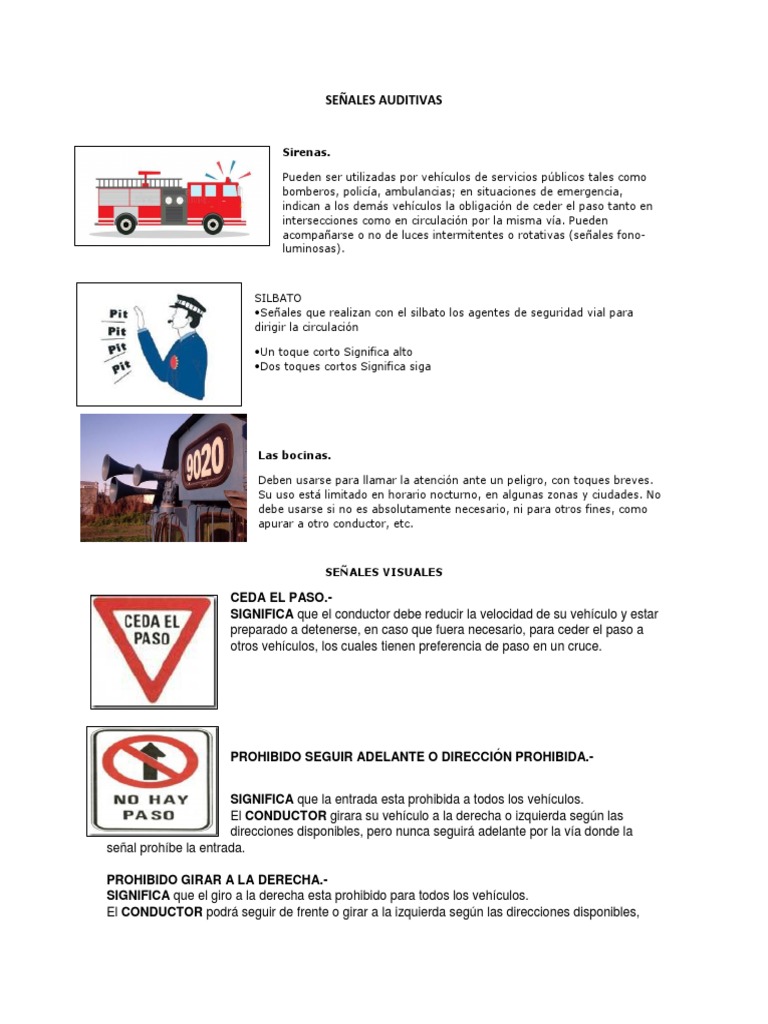 Señales Auditivas | Ambulancia | Transporte por carretera