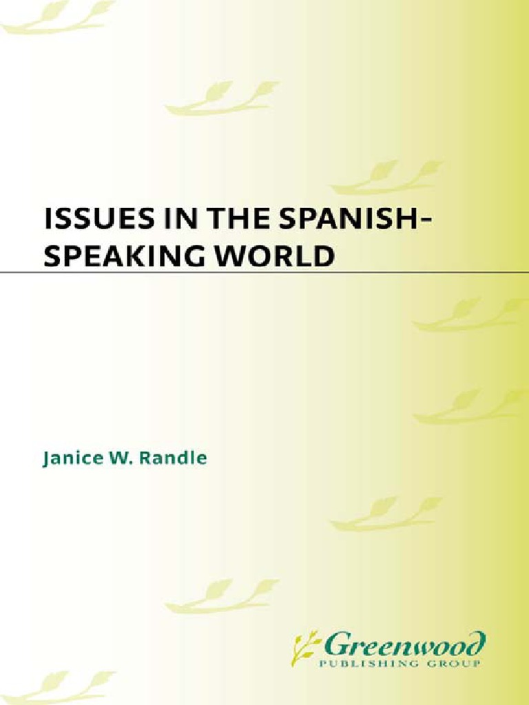 Issues in The Spanish-Speaking World | PDF | Spanish Language | Dialect