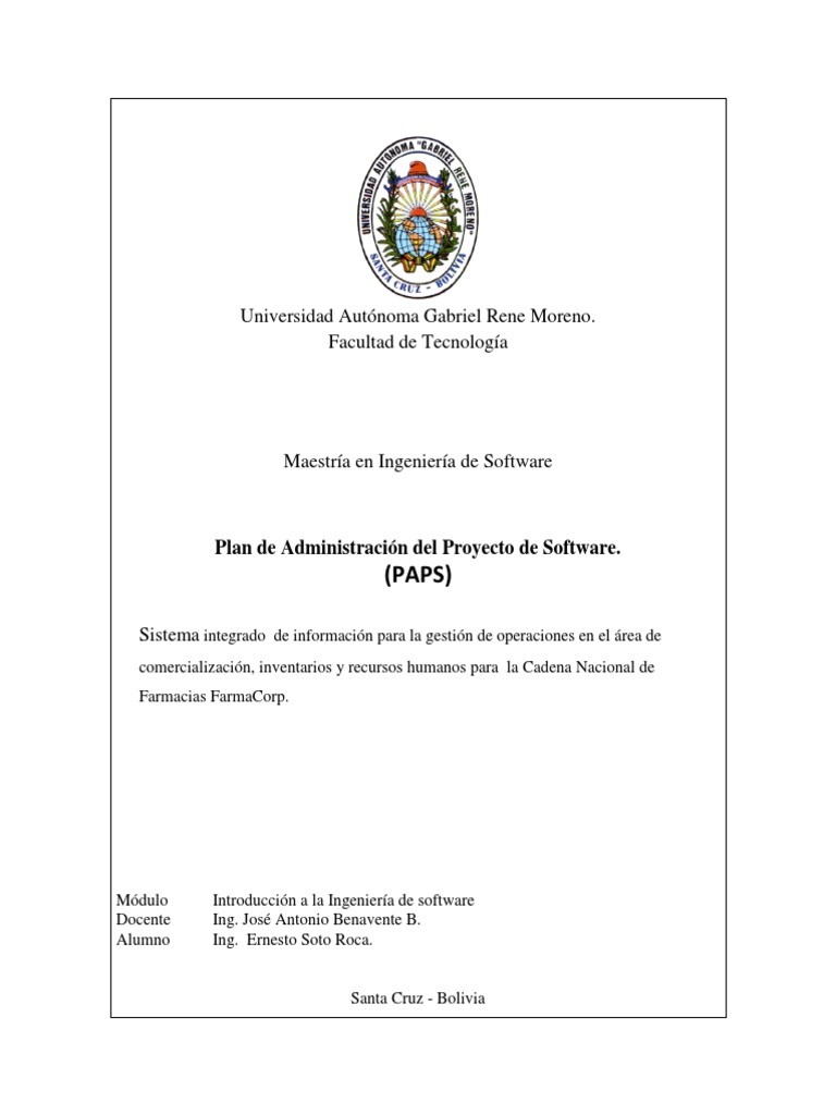 Plan de Software para FarmaCorp | PDF | Lenguaje de modelado unificado ...