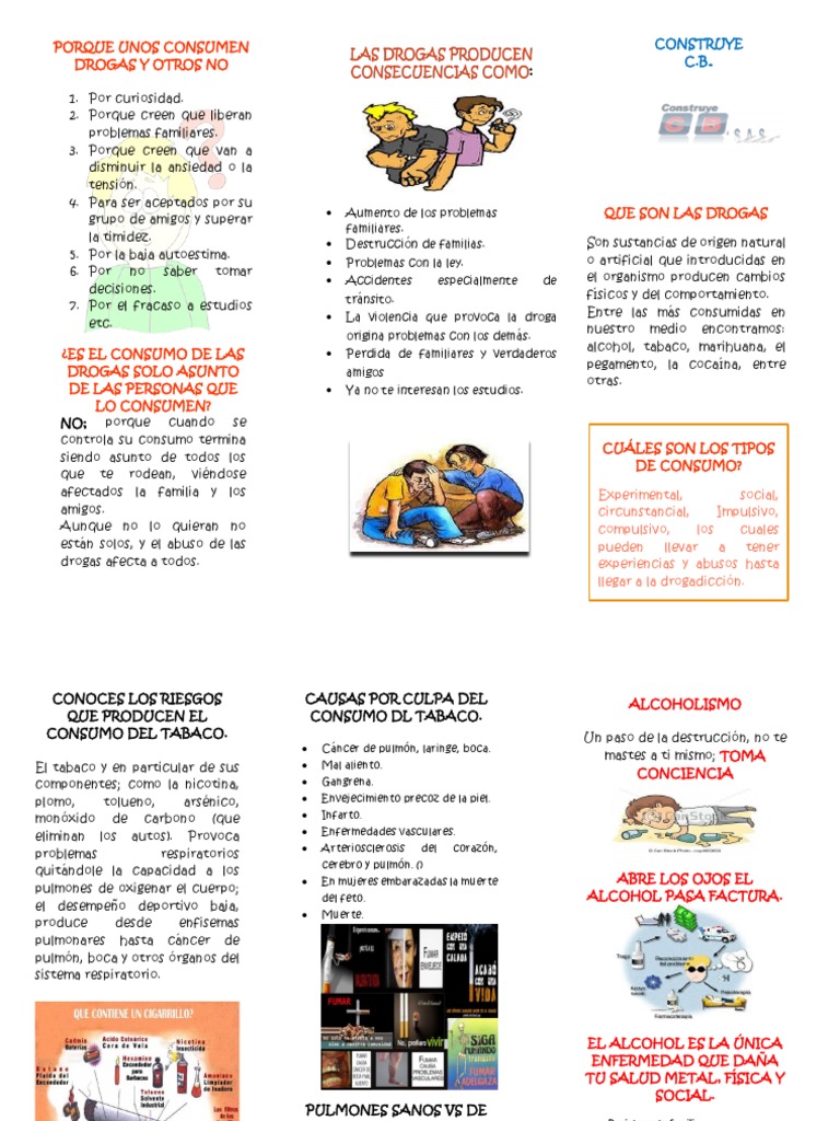FOLLETO Sustancias Psicoactivas | PDF | La dependencia de sustancias | Tabaco