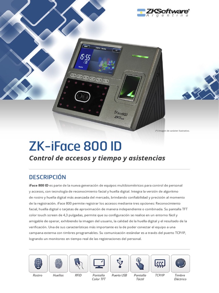 ZK Iface800 Id | PDF | USB | Impresora (Computación)