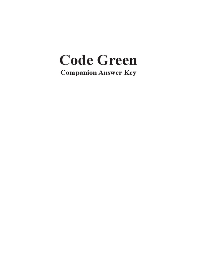 Code Green Com - Key | PDF