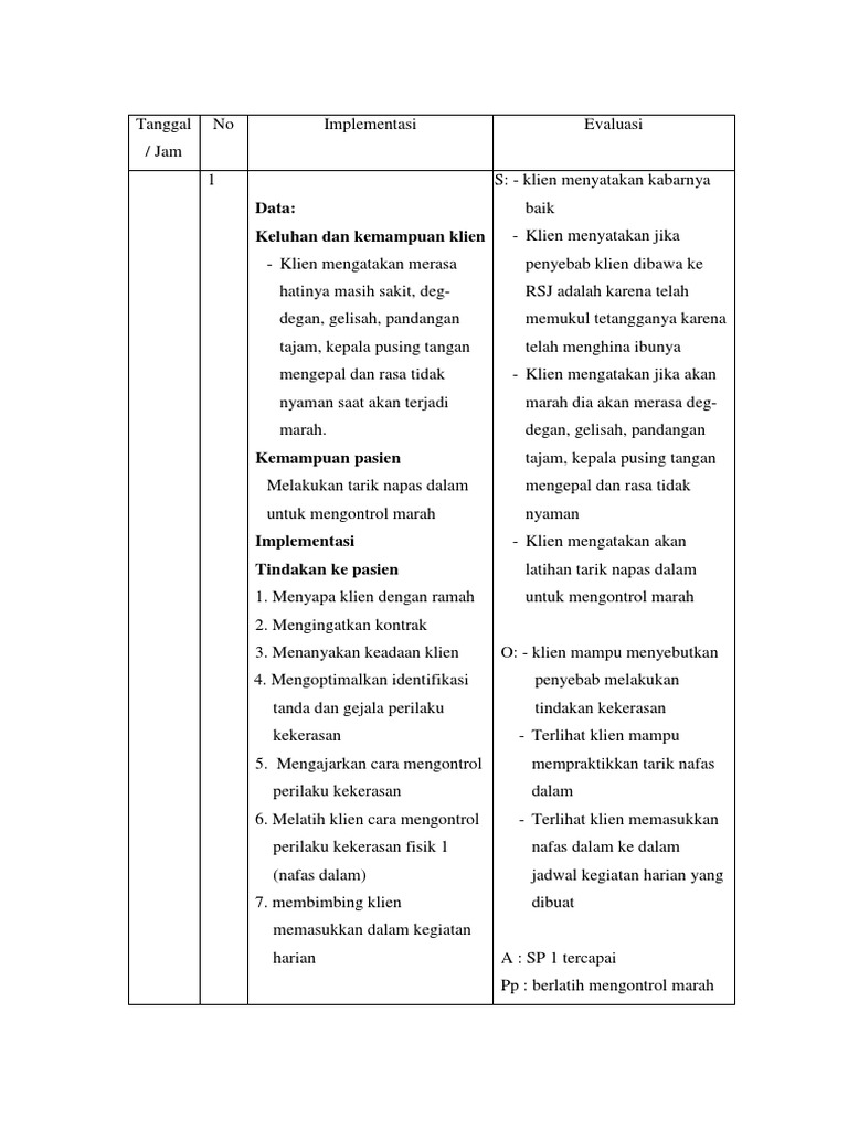 Implementasi RPK Jiwa | PDF