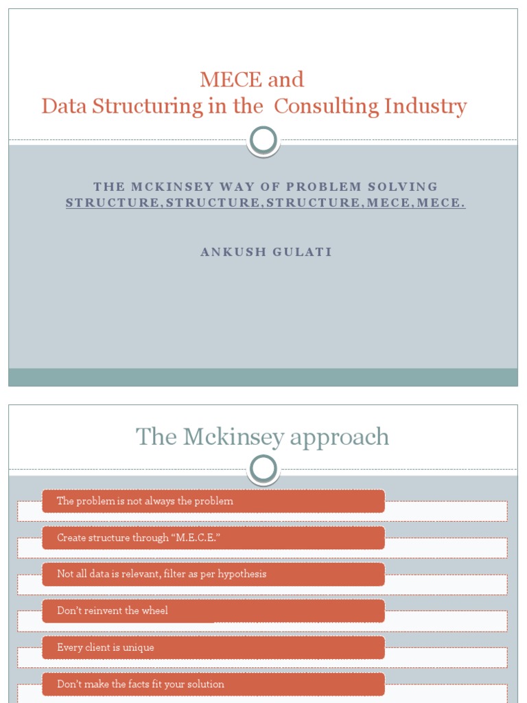 MECE and Data Structuring in The Consulting Industry | PDF