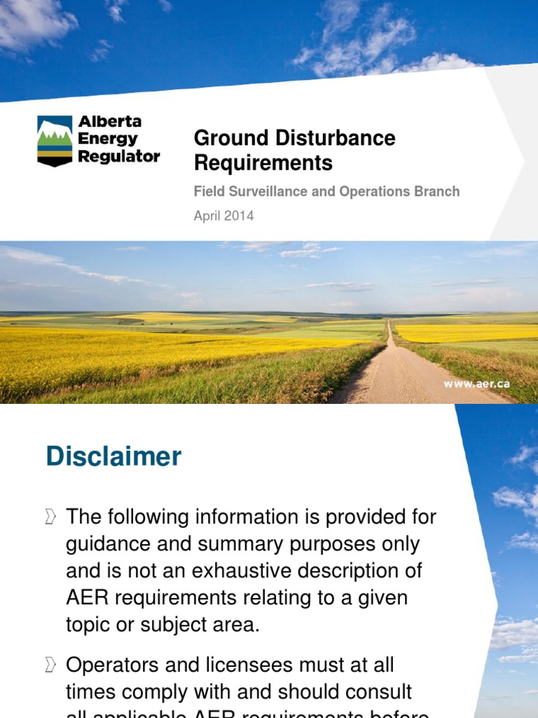 Alberta Ground Disturbance Guidelines | PDF | Pipeline Transport | Tillage