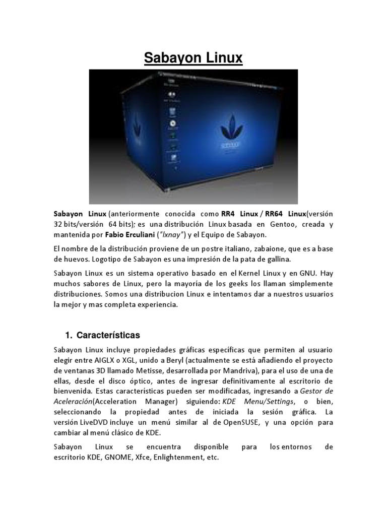 Sabayon Linux | PDF | Distribución de Linux | Ingeniería Informática
