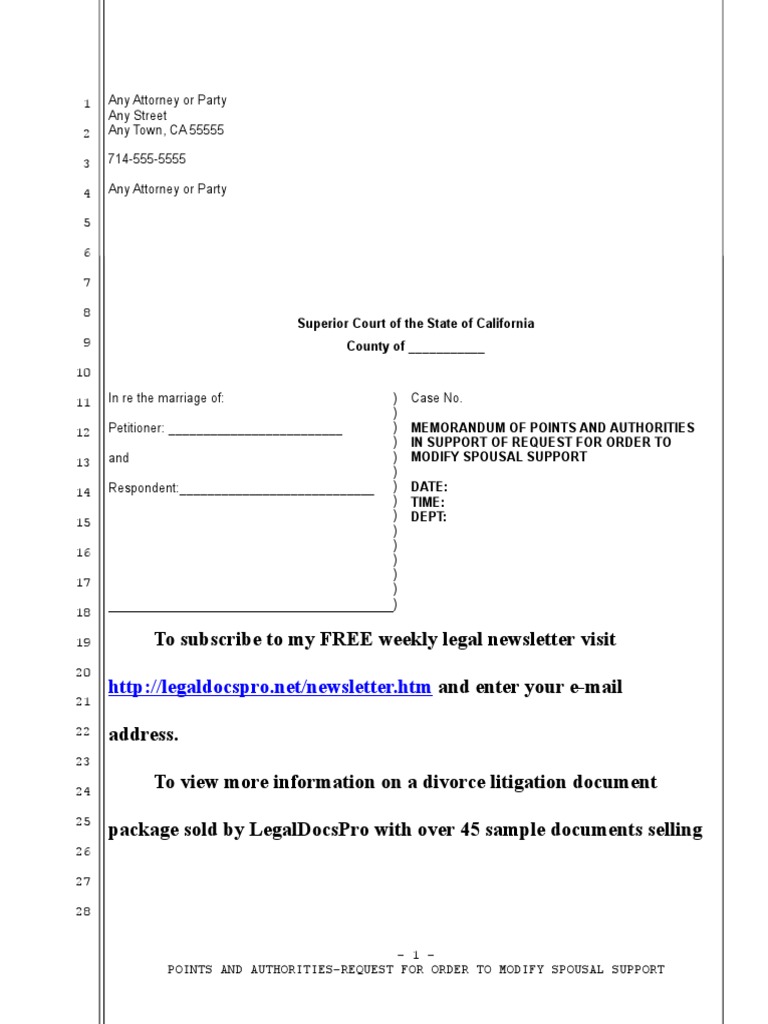 Spousal Support Modification Guide | PDF | Alimony | Virtue