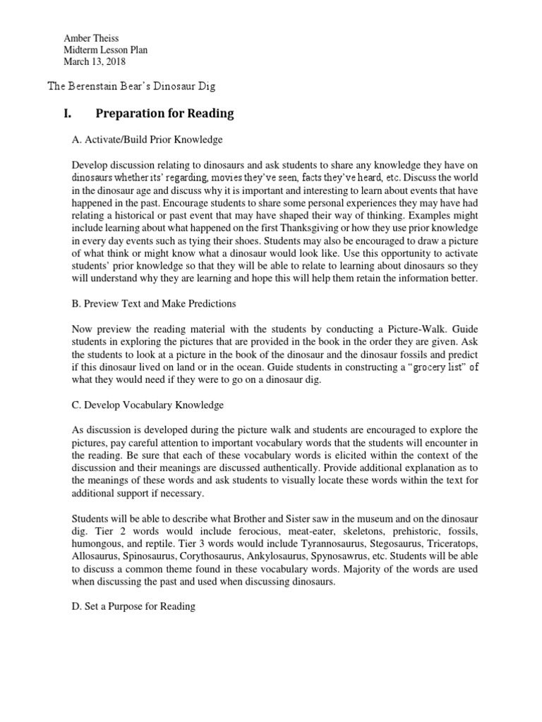 Prep Reading Draft | PDF | Reading Comprehension | Lesson Plan