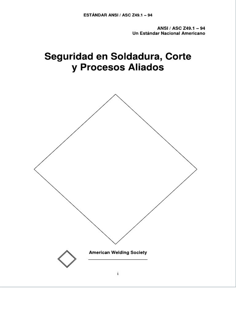 ANSI-ASC Z49.1-94 - Seguridad en Soldadura, Corte y Procesos Aliados ...