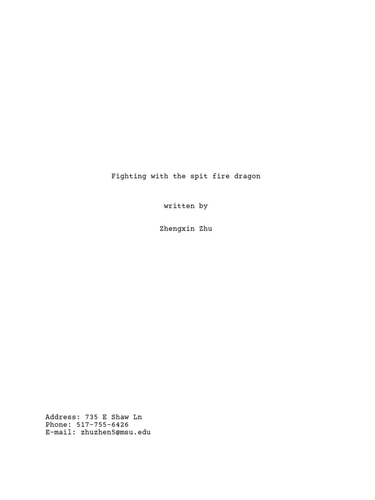 Fighting With The Spit Fire Dragon | PDF | Nature