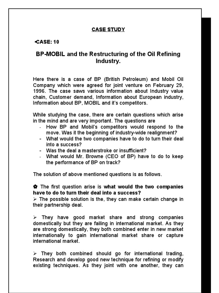 Case BP Mobil | PDF | Exxon Mobil | Bp