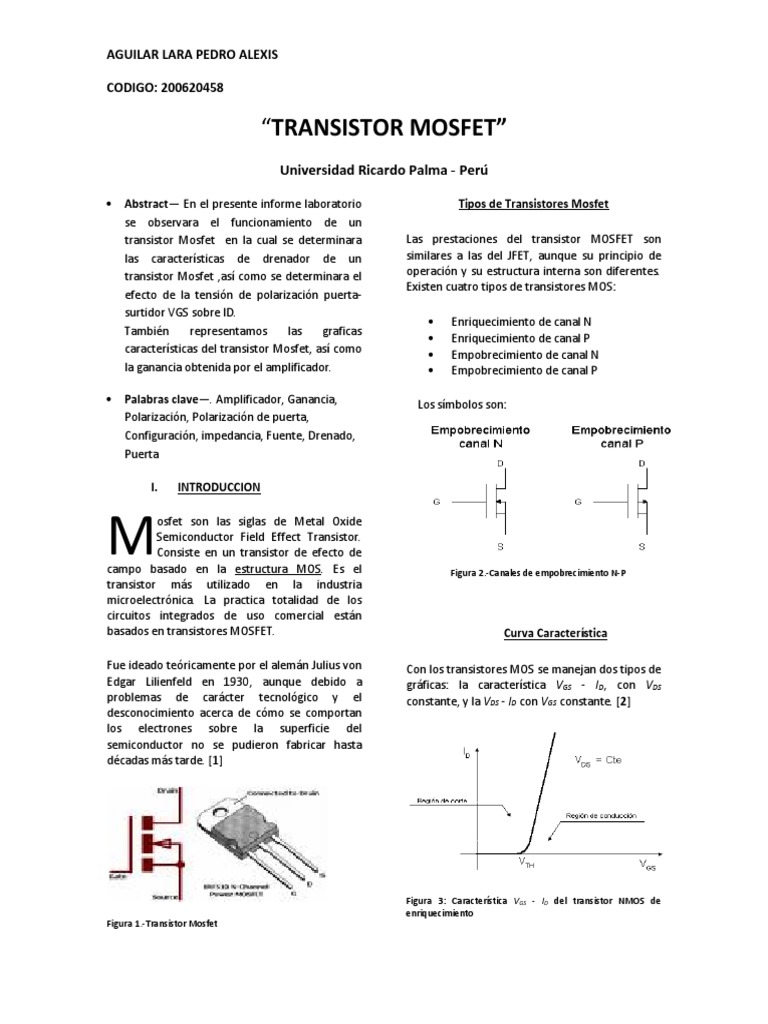 Transistor Mosfet8 | PDF | Mosfet | Transistor