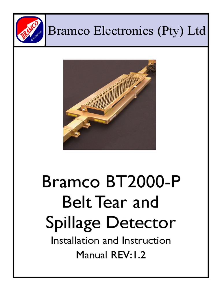 Bt2000 Belt Rip and Spillage Detector Installation and Instruction ...