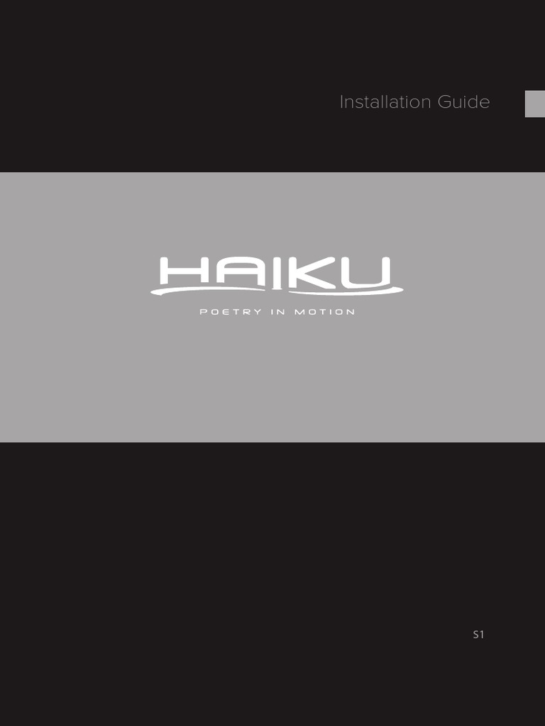 Haiku Install Guide S1 SG MY | PDF | Electrical Wiring | Manufactured Goods