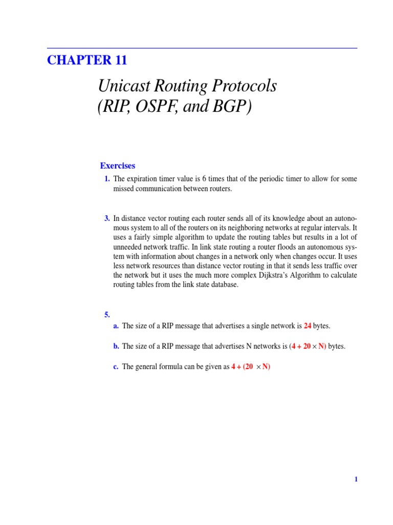Chapter 11 | PDF | Routing | Network Layer Protocols