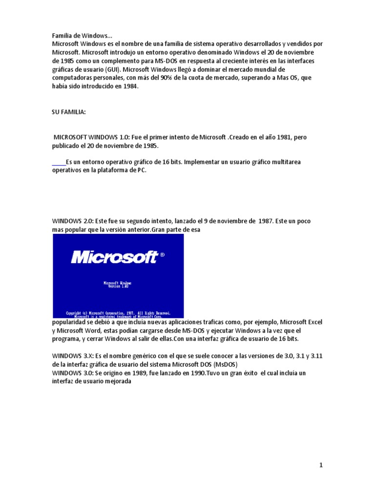 Evolución de Windows: 1985-2015 | PDF | Microsoft Windows | Microsoft