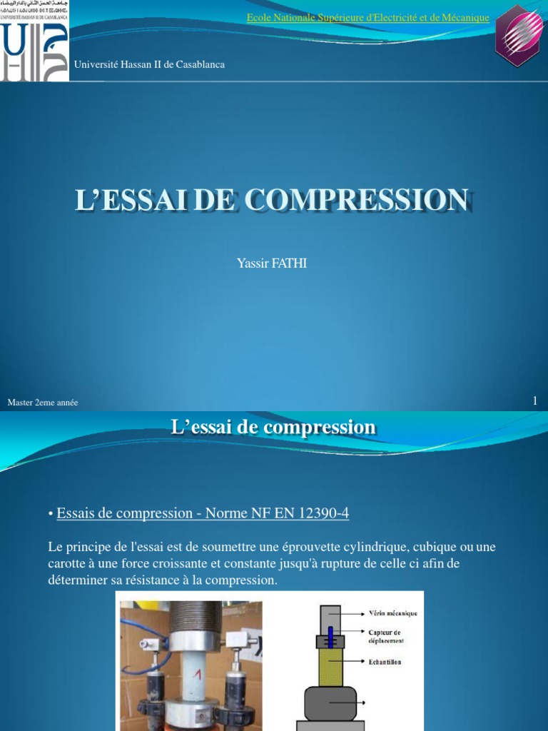Mini Projet 2 (Essai de Compression) | PDF | Mécanique | Mécanique des ...