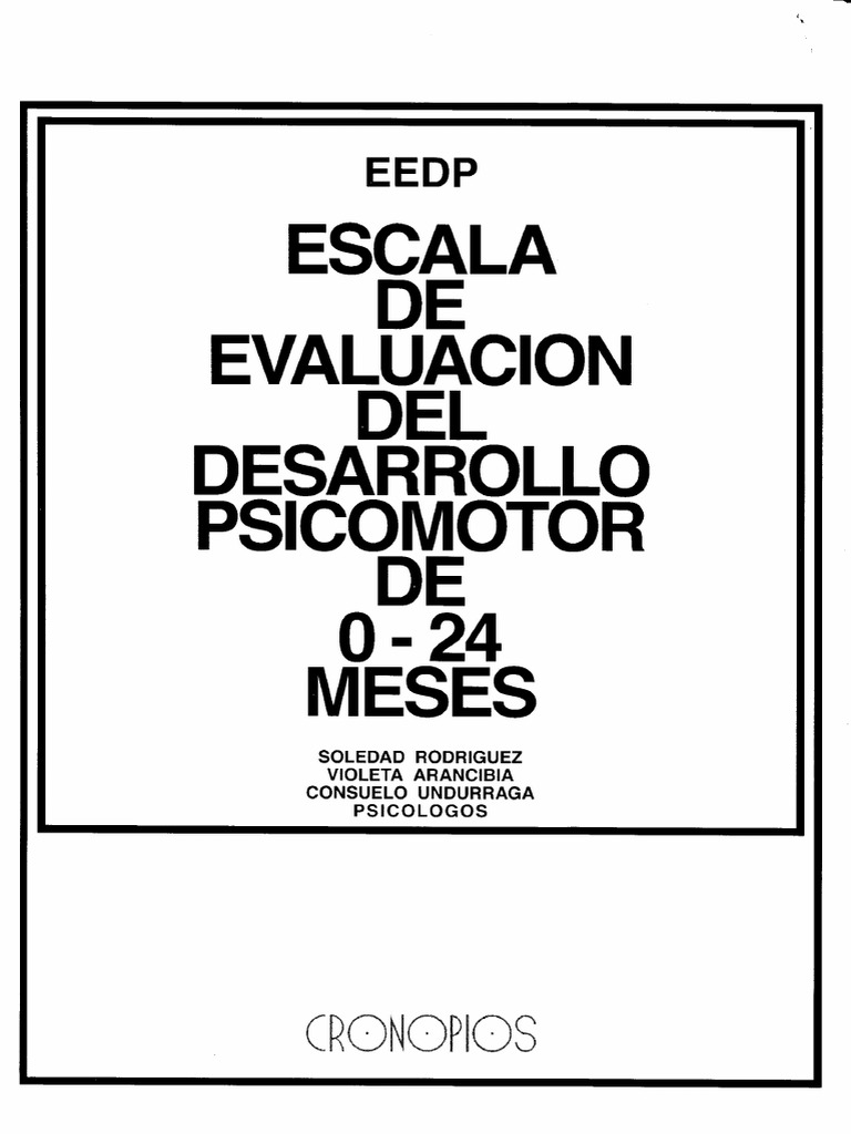 Escala de Evaluacion Desarrollo Psicomotor | Descargar gratis PDF | Sicología | Publicación