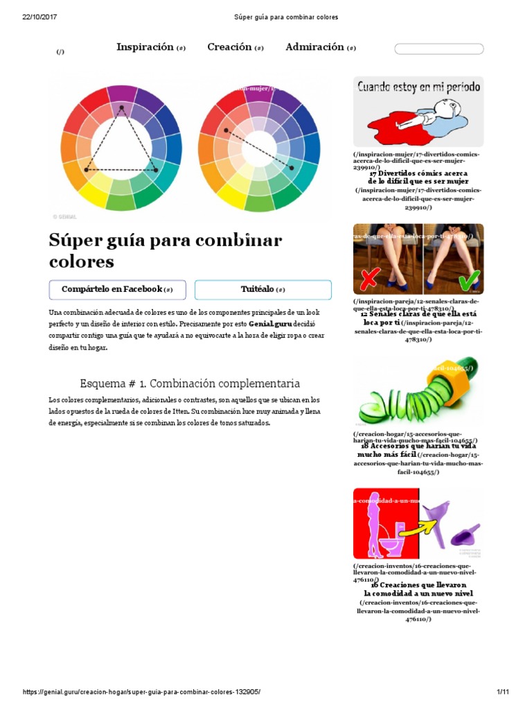 Súper Guía para Combinar Colores | PDF | marrón | Color