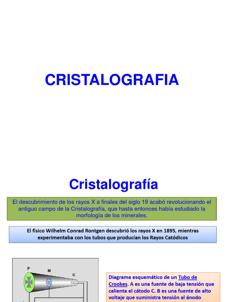 Clase 10 Cristalografia | PDF | Cristalografía | Cristalografía de rayos X