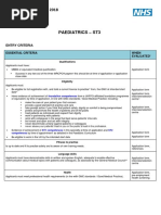 ST1 Paediatrics Application Guide 2026 | PDF | Travel Visa