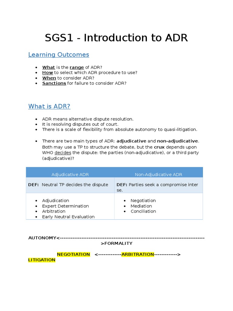 ADR Essentials for Legal Professionals | PDF | Alternative Dispute ...