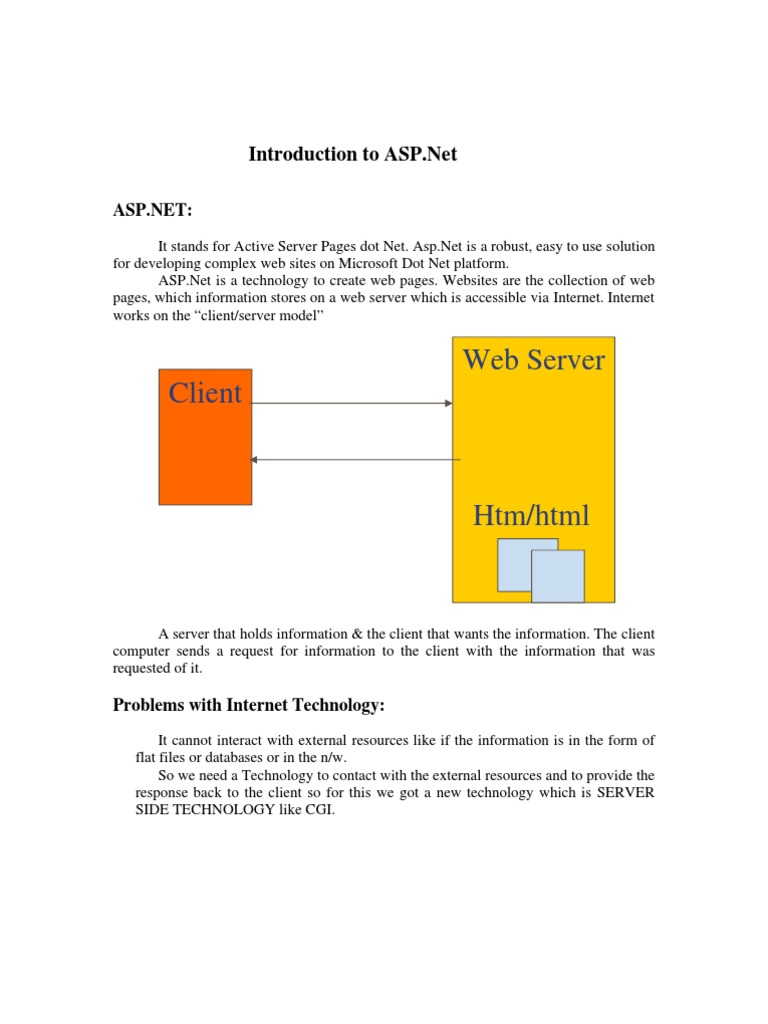 Asp Lecture Day1 Pdf Active Server Pages Web Server
