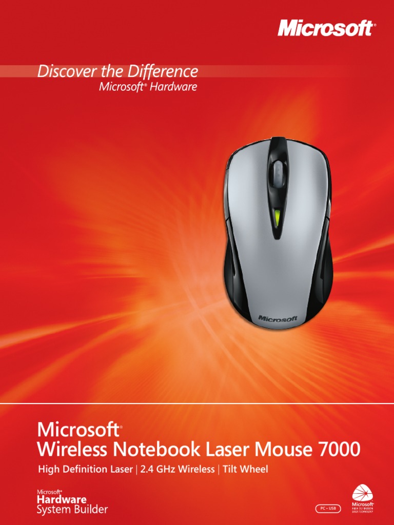 Microsoft Wireless Notebook Laser Mouse 7000 | PDF | Microsoft Windows | Personal Computers