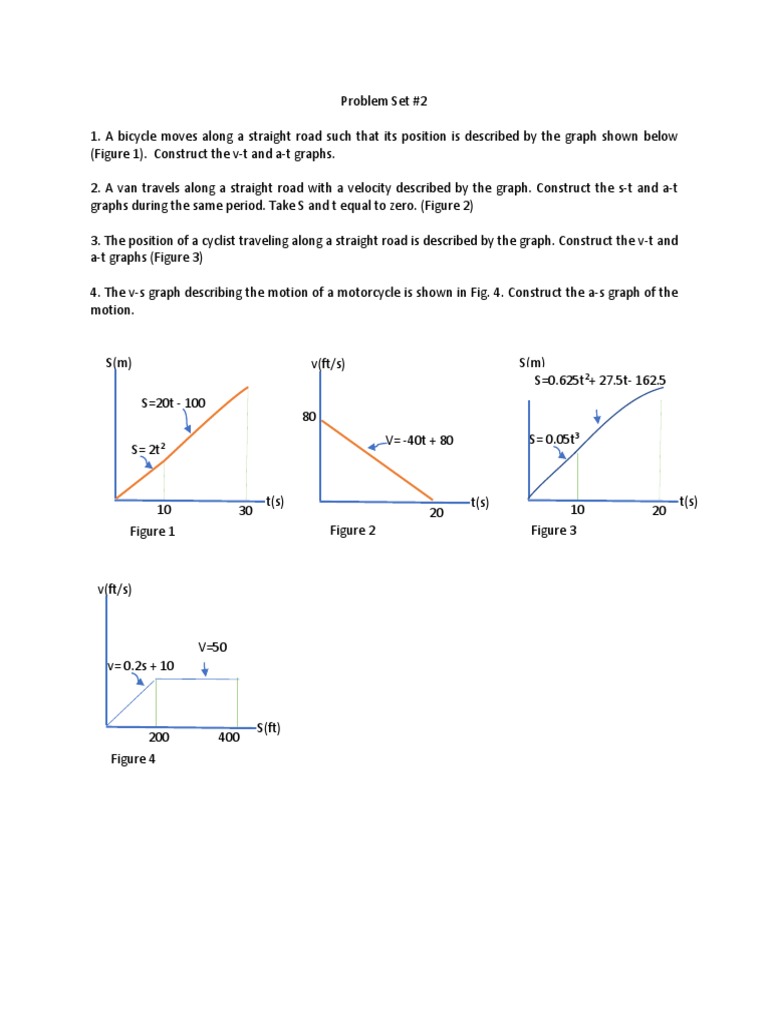 Problem Set in Erratic Motion (Dynamics) | PDF