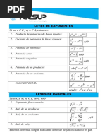 Formulario Leyes de Exponentes PDF | PDF
