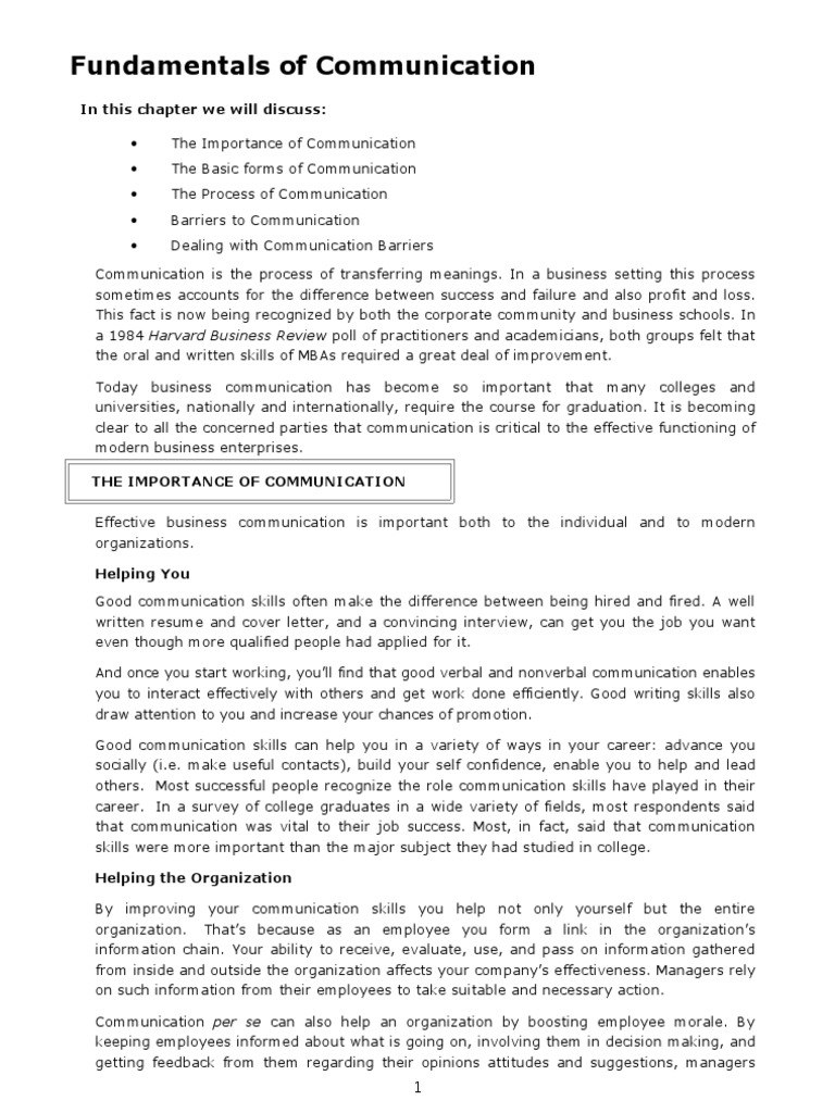 1 Fundamentals Of Communication Pdf Nonverbal Communication Deception