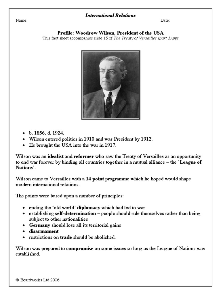 Woodrow Wilson | PDF