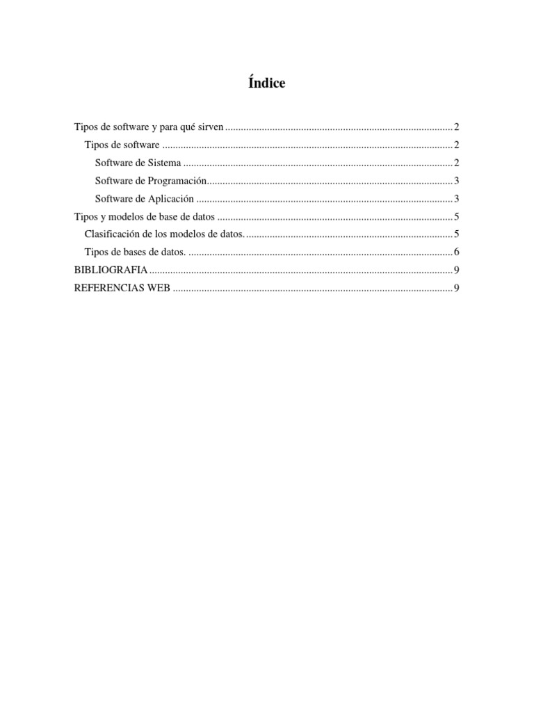 Tipos de SW y Base de Datos | PDF | Sistema operativo | Software