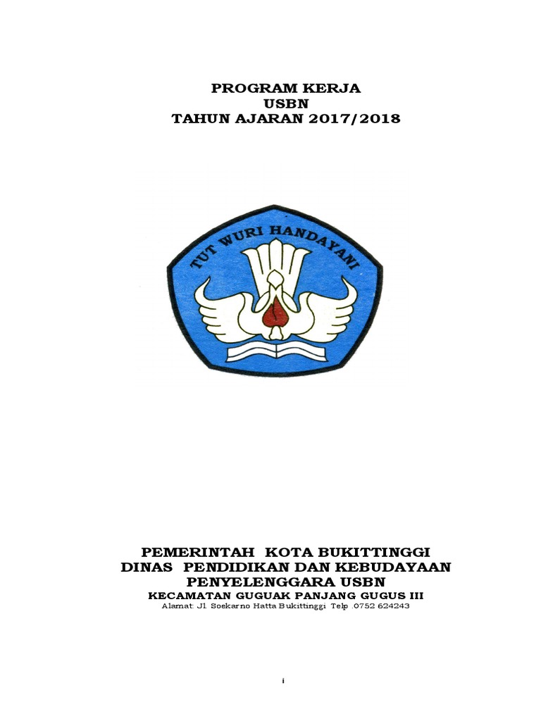 Cover Program Kerja Usbn | PDF