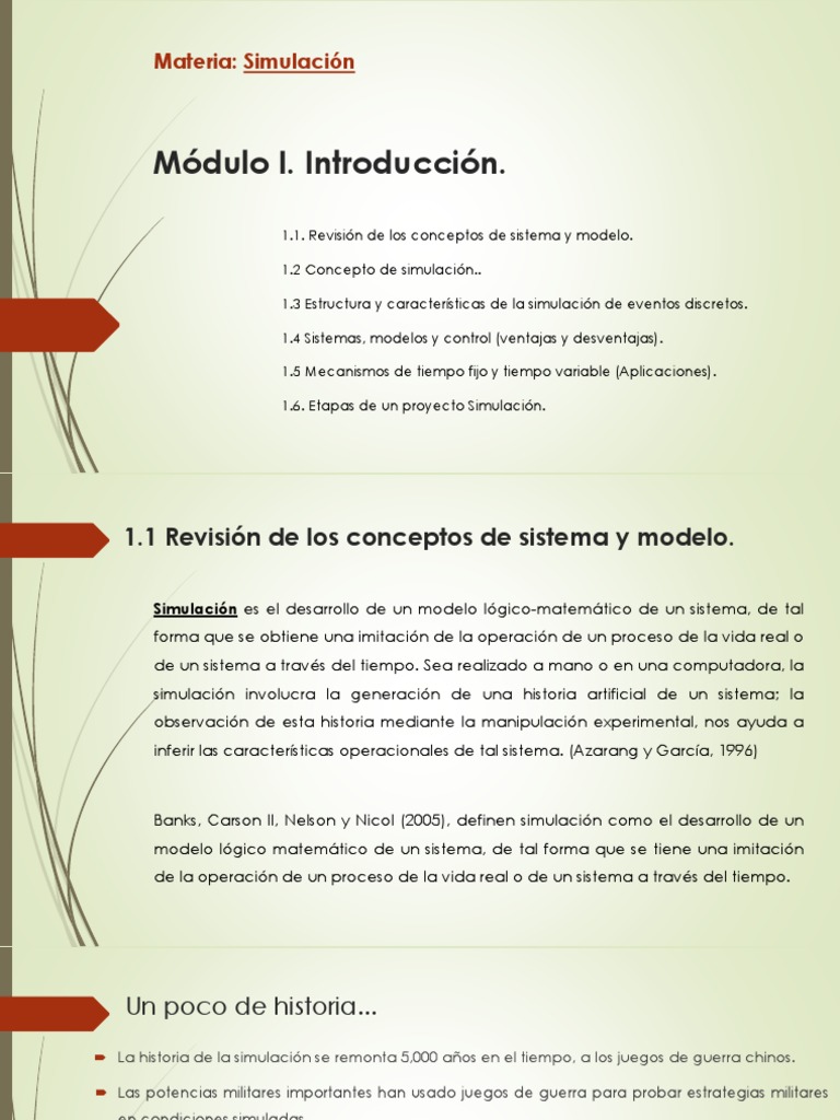 Módulo I. Introducción A La Simulación de Eventos Discretos | PDF ...
