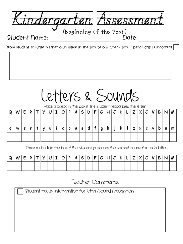 Early Literacy Assessment Tool | PDF