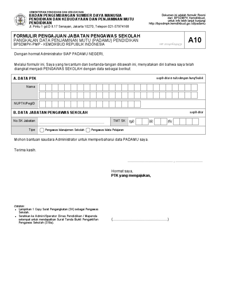 Formulir A10 PDF | PDF