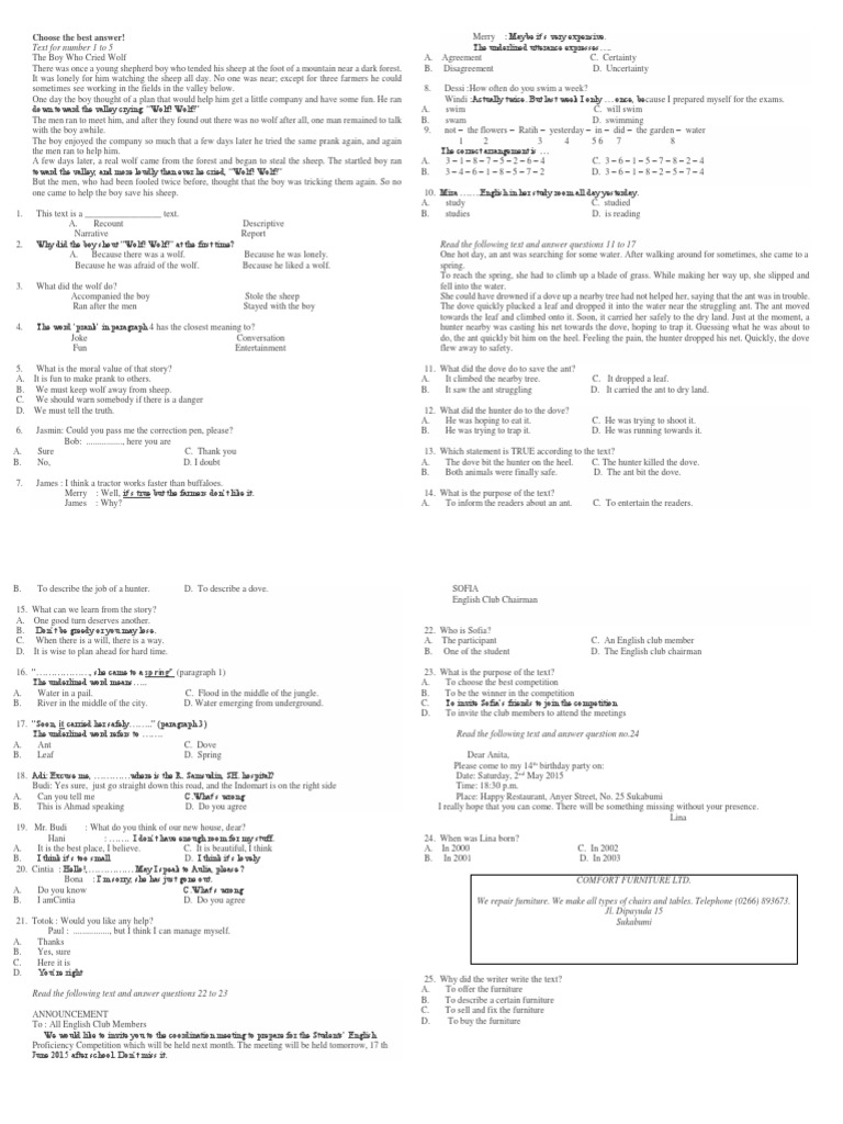 Choose The Best Answer | PDF