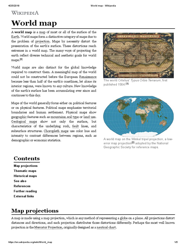 World Map - Wikipedia | PDF | Map | Visual Journalism