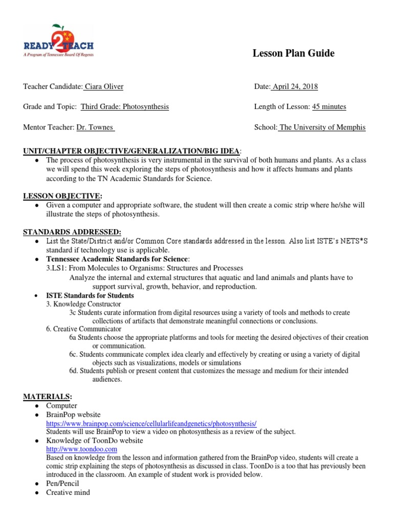 Edtpa Lesson Plan | PDF | Educational Assessment | Teaching