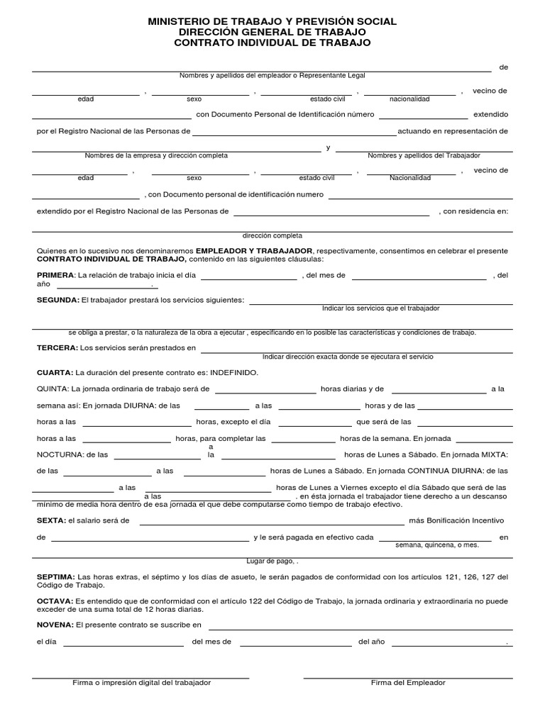 Ministerio de Trabajo y Previsión Social | PDF | Tiempo de trabajo ...