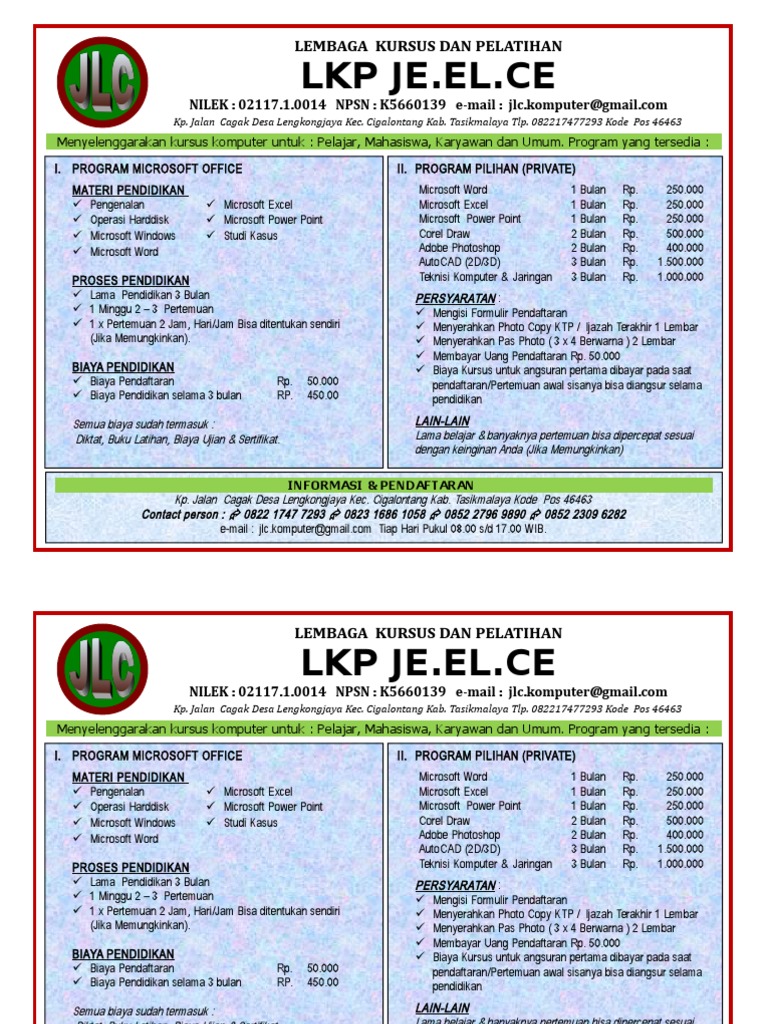 Brosur LKP 2018 | PDF