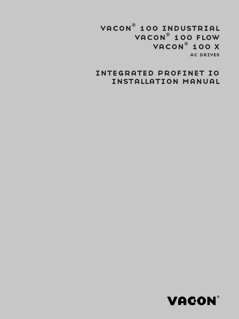 Vacon 100 Profinet IO Installation Manual DPD01031C UK | PDF | Ip Address | Alternating Current